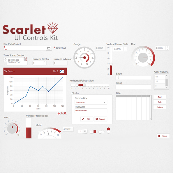 Scarlet UI Controls Kit | RAFA Solutions