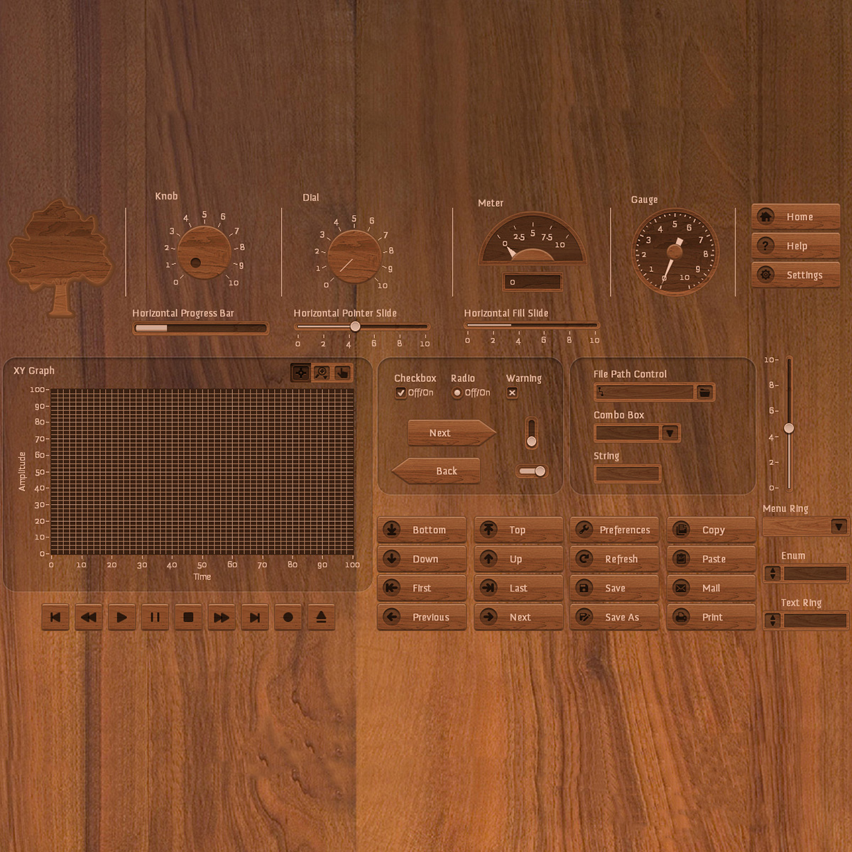 Wooden UI Controls Kit | RAFA Solutions